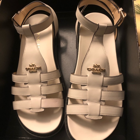Coach | Shoes | Euc Coach Franny Leather Sandal Wore 2 Times Style ...
